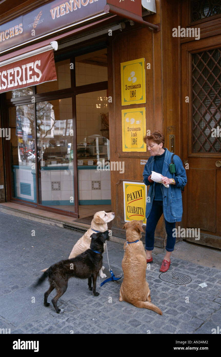 Dogs outside pattiserie store hi-res stock photography and images - Alamy
