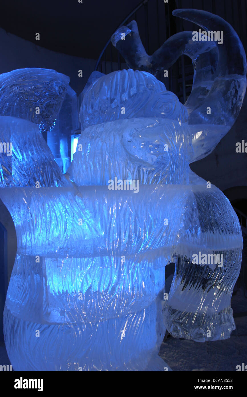 ice sculpture at the Snow castle Stock Photo - Alamy