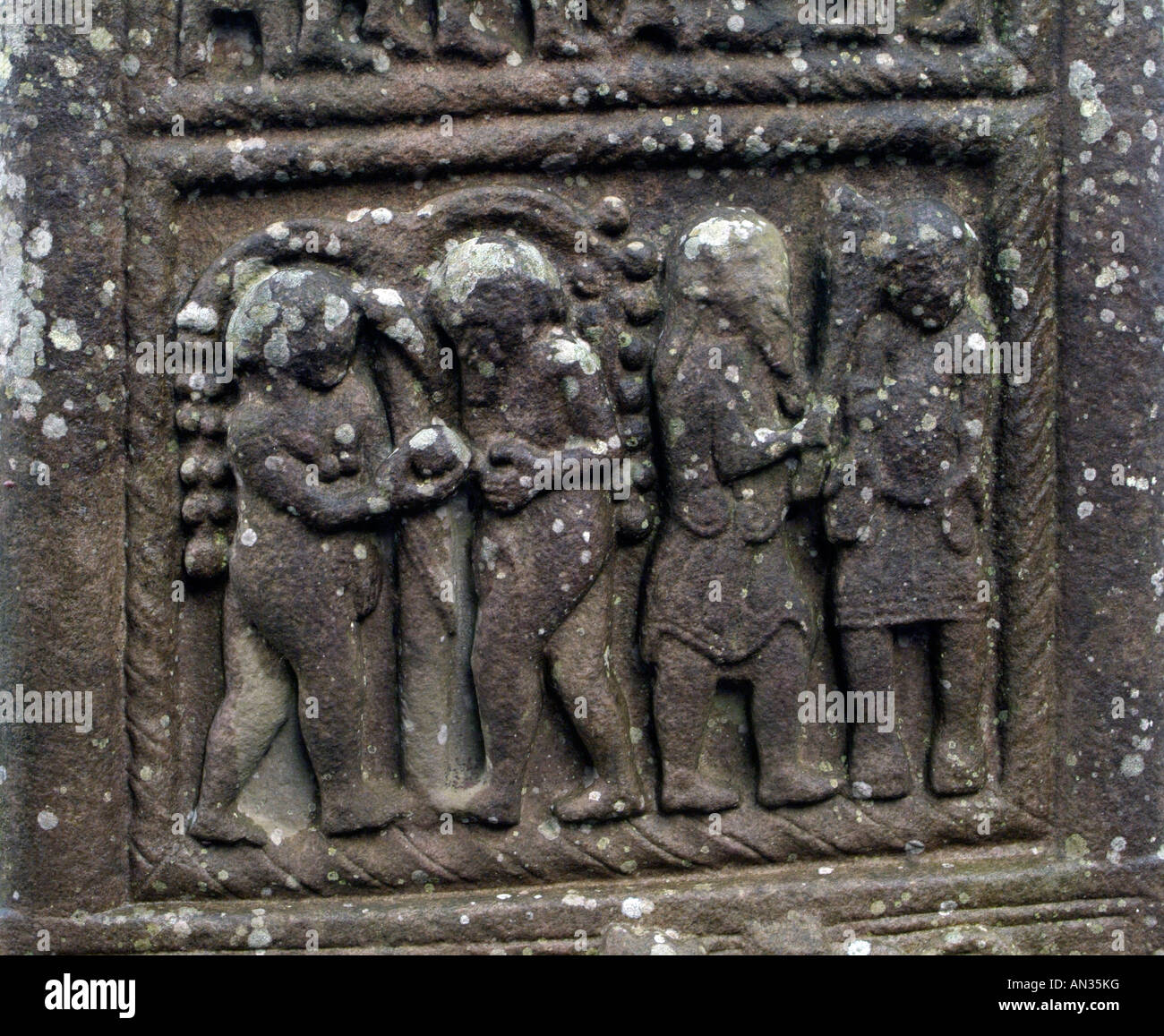 Panel detail taken from the Cross of Muiredach a famous 10th century ...