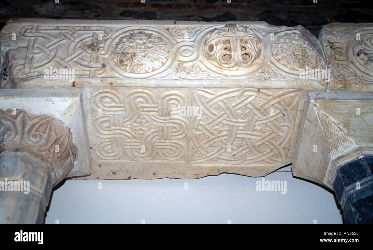 Celtic coptic designs used in Byzantine monastery Stock Photo - Alamy