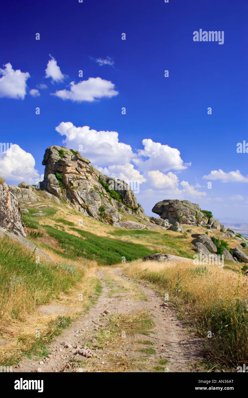 Gravel road and rocks Stock Photo - Alamy