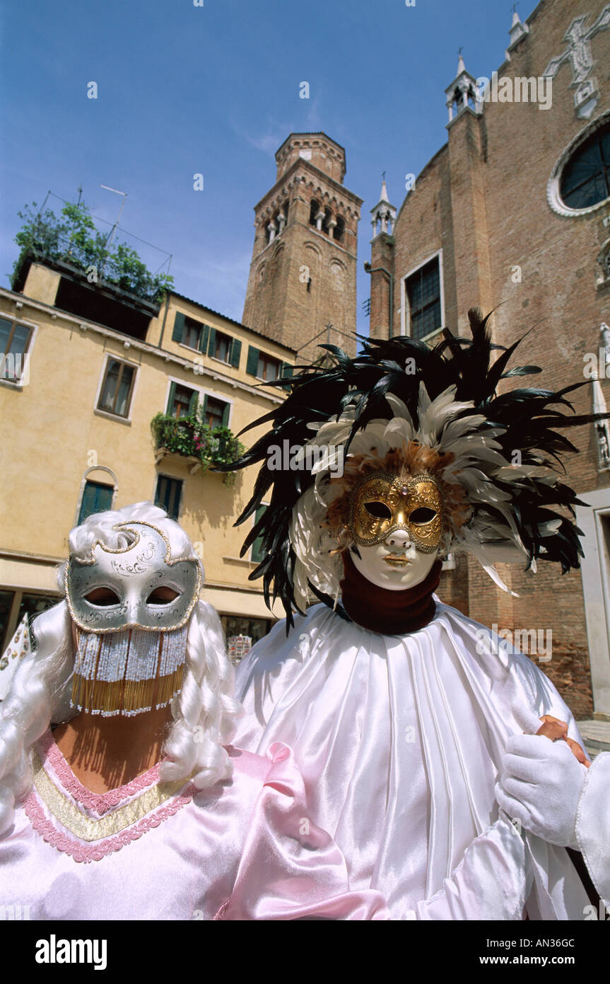 People Dressed in Carnival Costume / Baroque Costume, Venice, Veneto ...