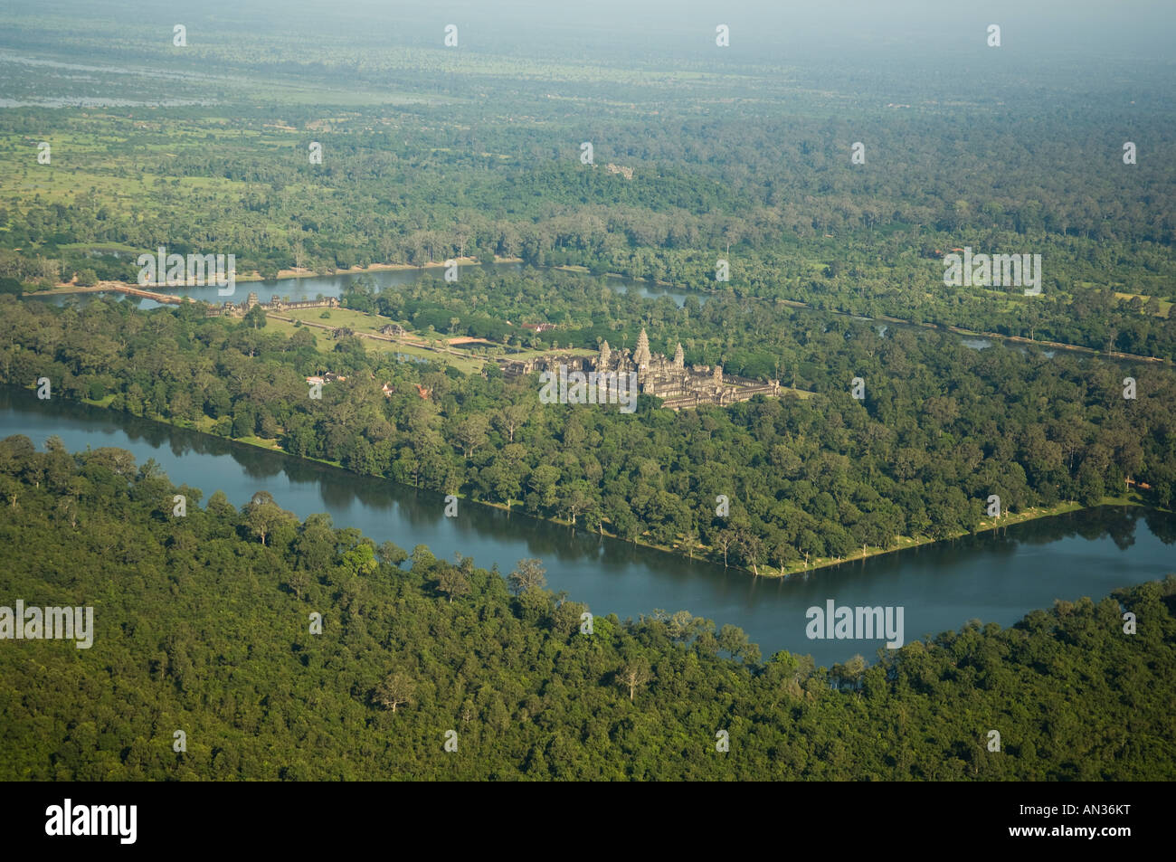 Aerial view of Ankor Wat temple, Siem Reap, Cambodia Stock Photo - Alamy