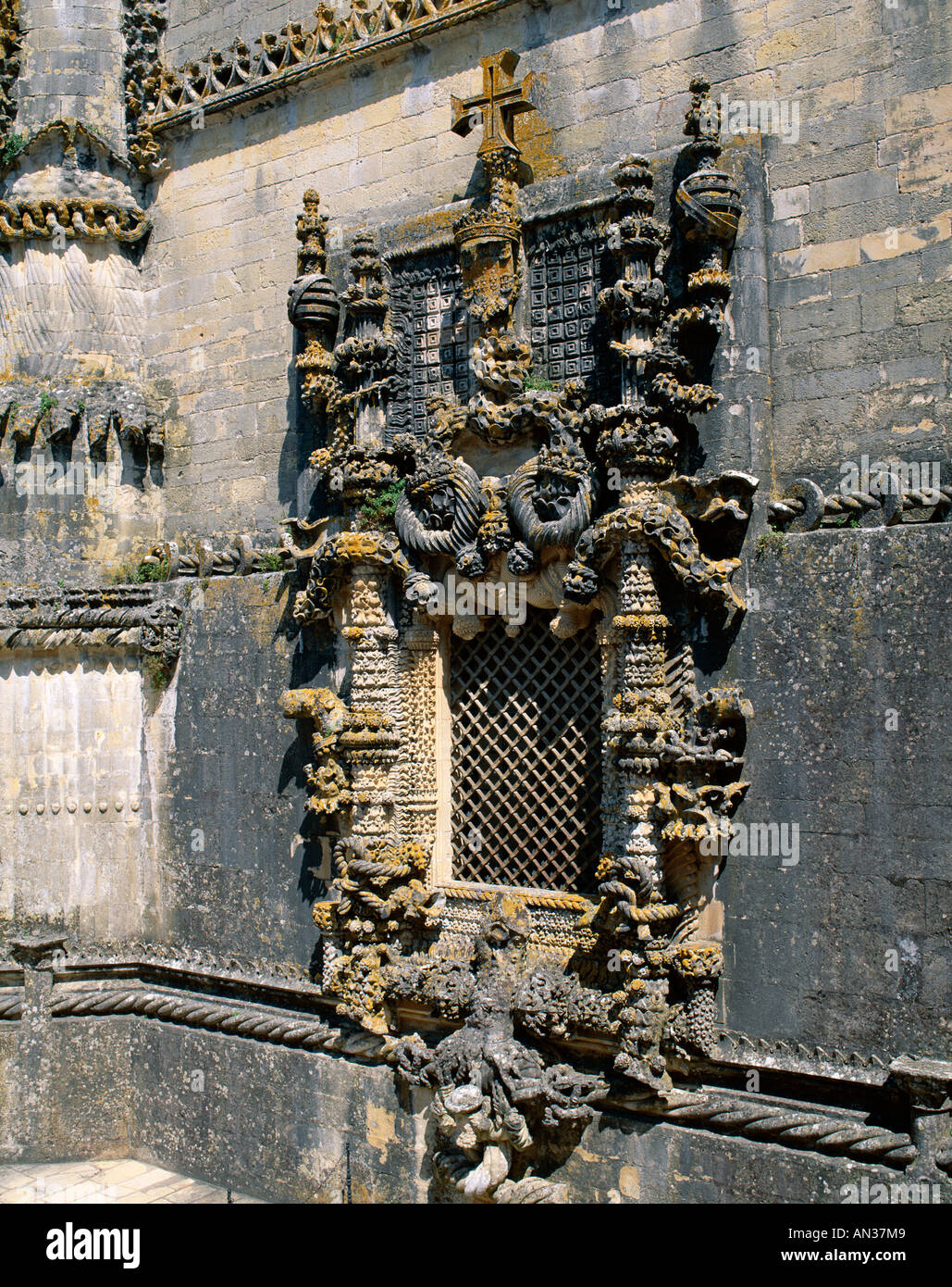 Cristo Covent / Manueline Chapter House Window, Tomar, Portugal Stock ...
