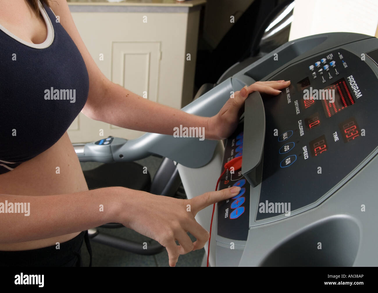 Treadmill controls hi-res stock photography and images - Alamy