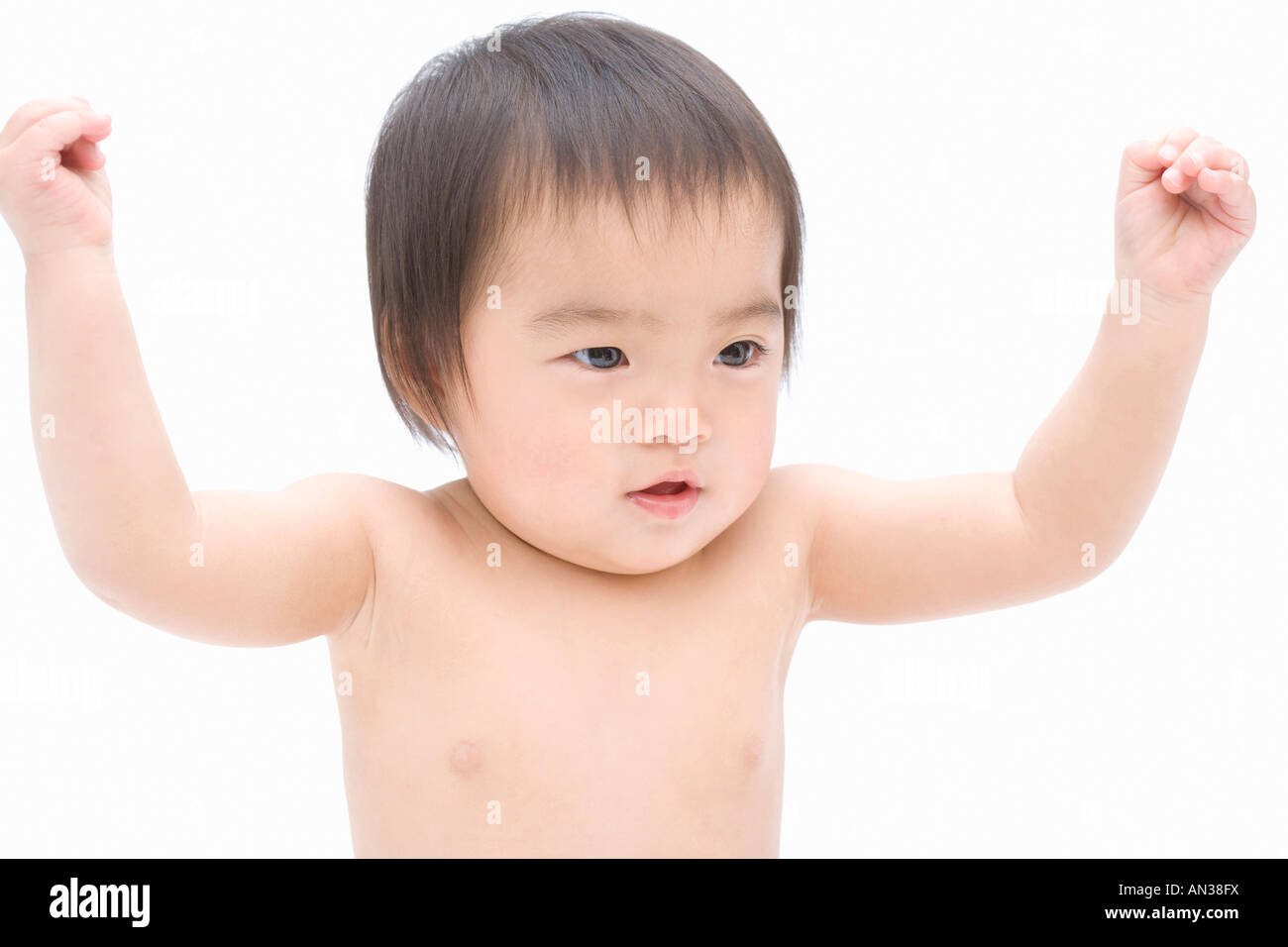 Powerful Japanese baby Stock Photo - Alamy