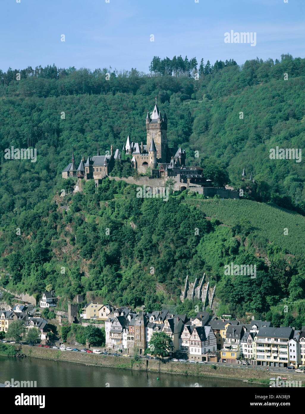 Town View / Mosel River & Cochem Castle, Cochem, Rhineland / Mosel ...