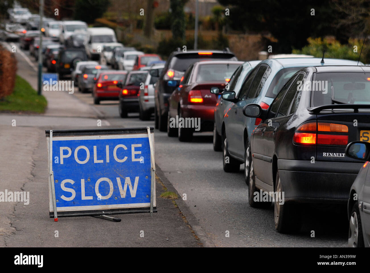 Slow police car hi-res stock photography and images - Alamy