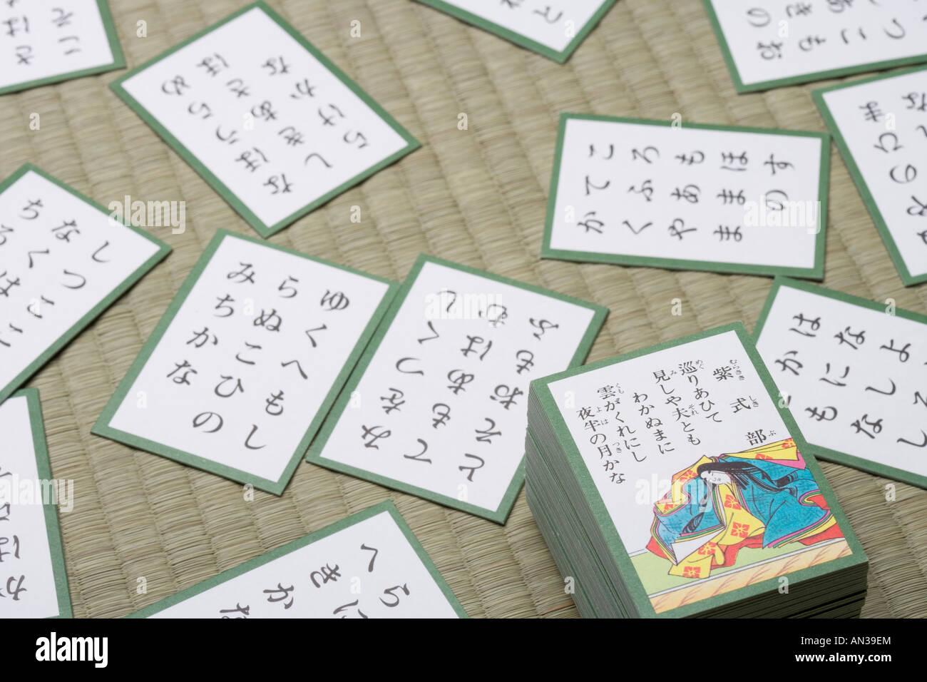 Traditional Japanese cards Stock Photo - Alamy