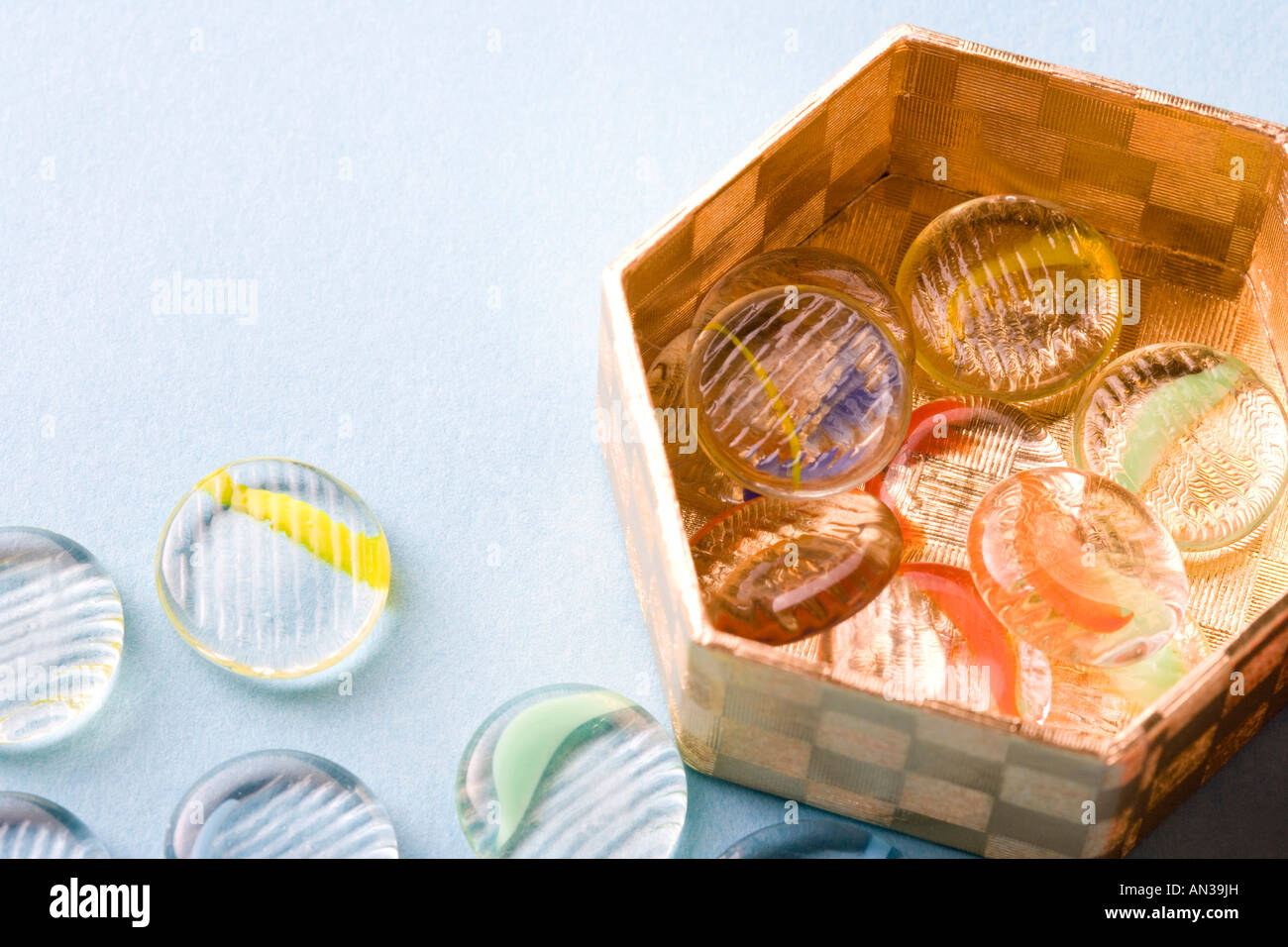 Small disc of glass or china Stock Photo - Alamy