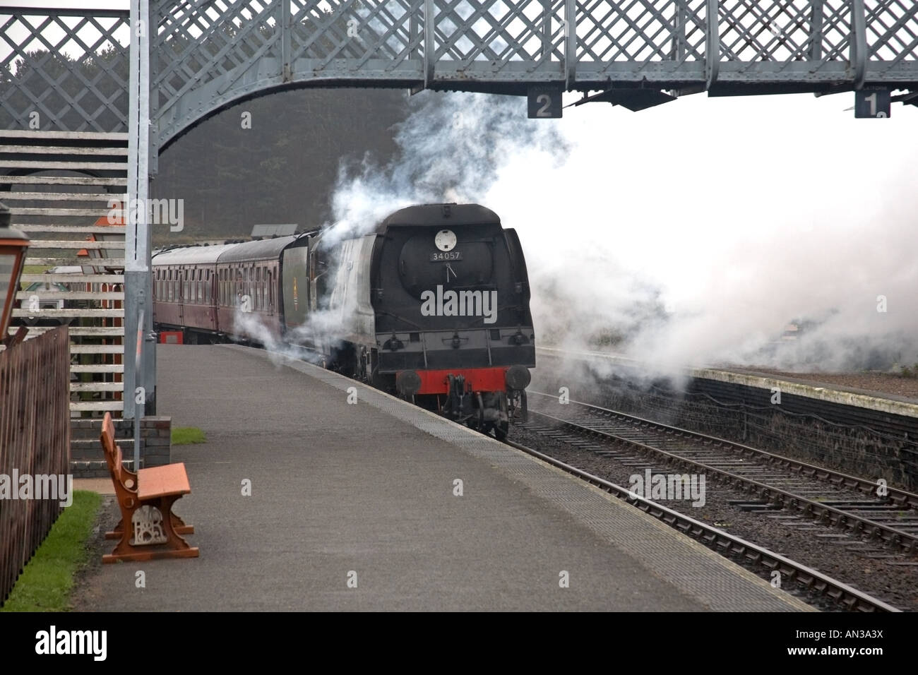 Steam locomotive British Rail number 34057 'Biggin Hill' Southern ...