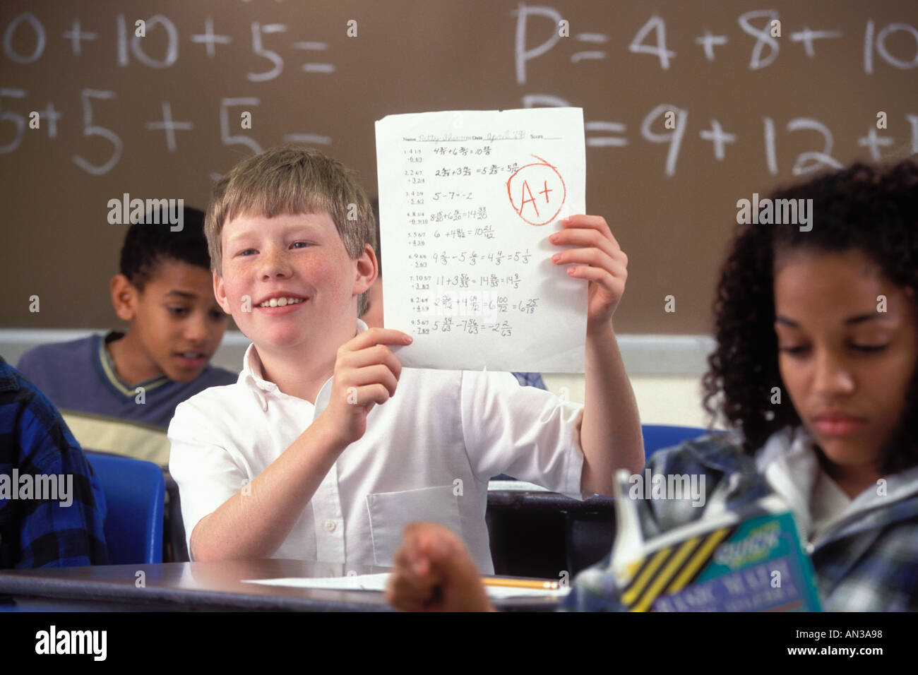 Student Taking Math Test