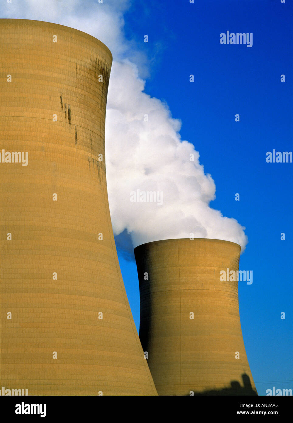 Nuclear Power Plant Cooling Stacks with steam Stock Photo - Alamy