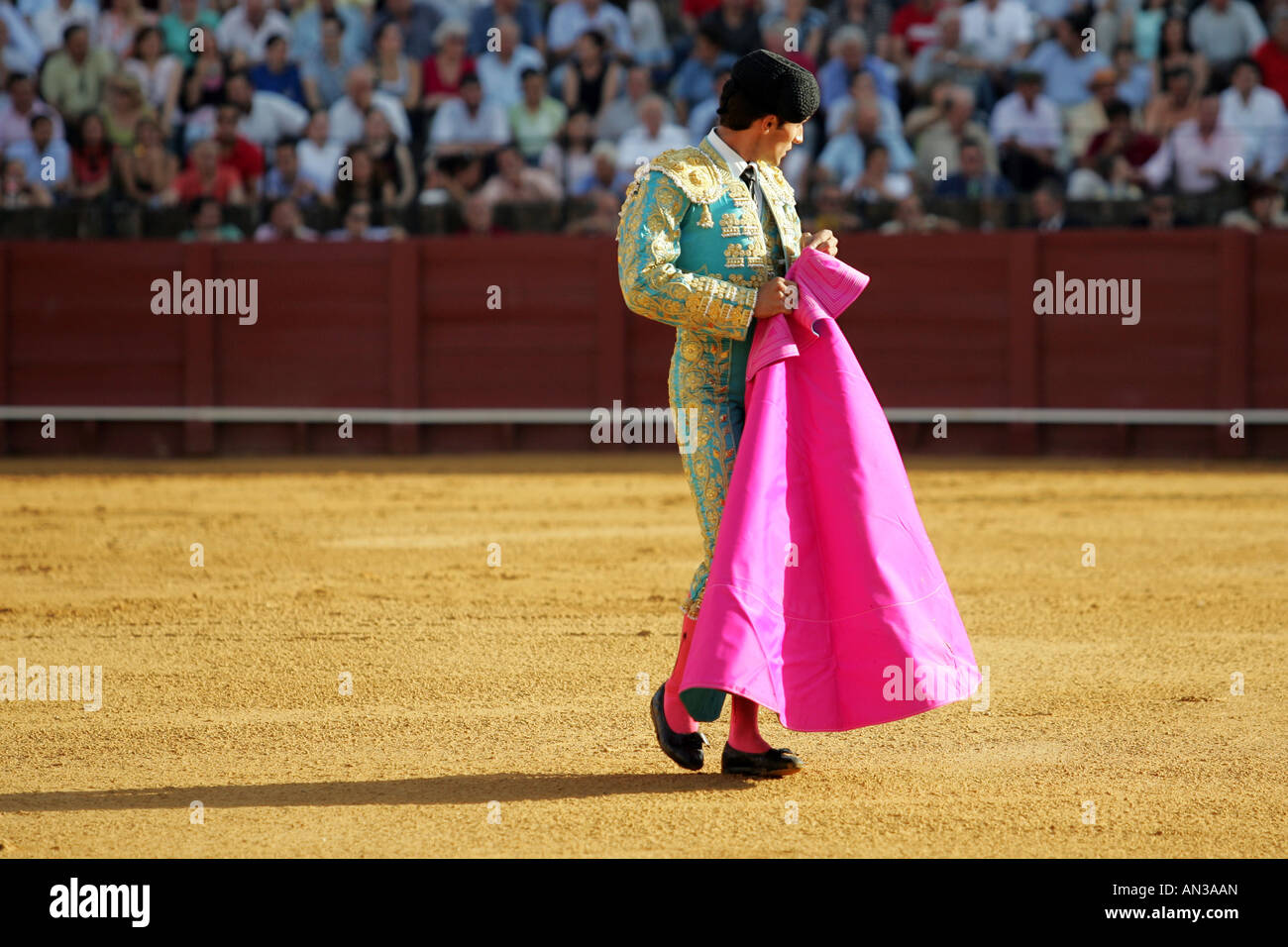 Bullfighter on the arena Stock Photo - Alamy