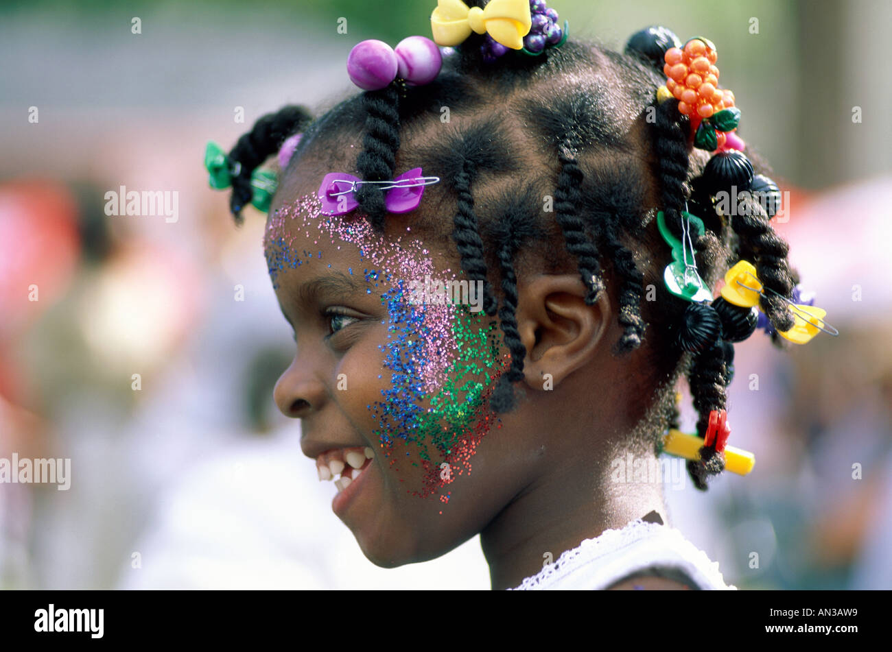 Carnival / Caribbean Girl / Portrait, St.Lucia, Caribbean Islands Stock ...