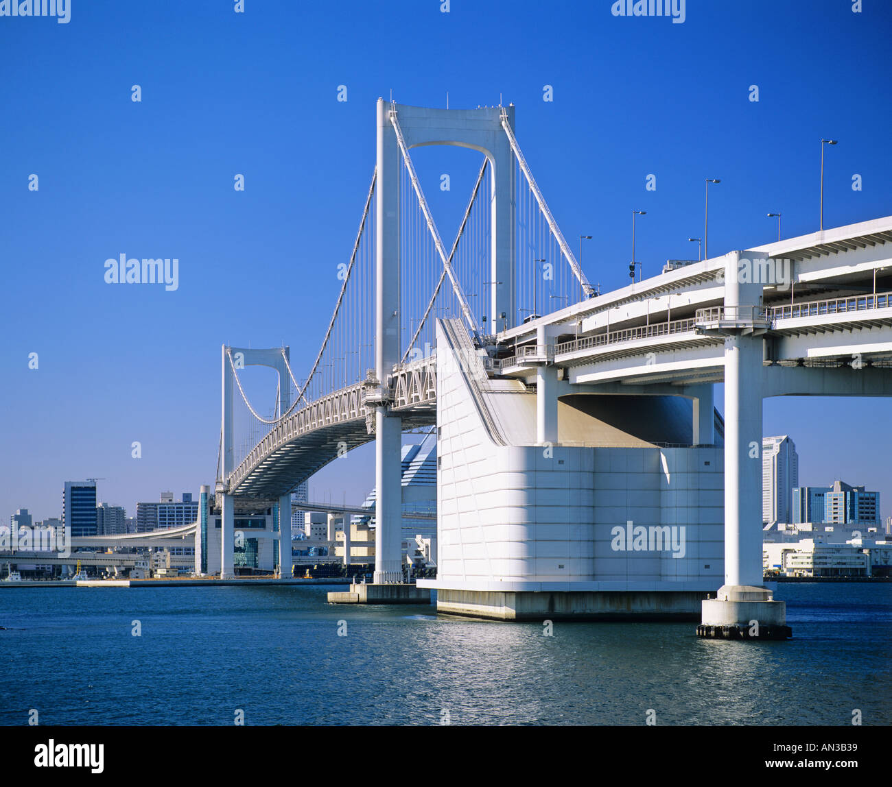 The Rainbow Bridge Tokyo Bay Japan Stock Photo - Alamy