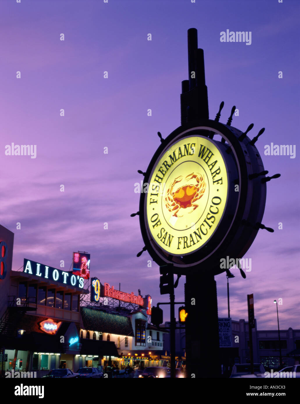 Fisherman's Wharf / Night View, San Francisco, California, USA Stock ...
