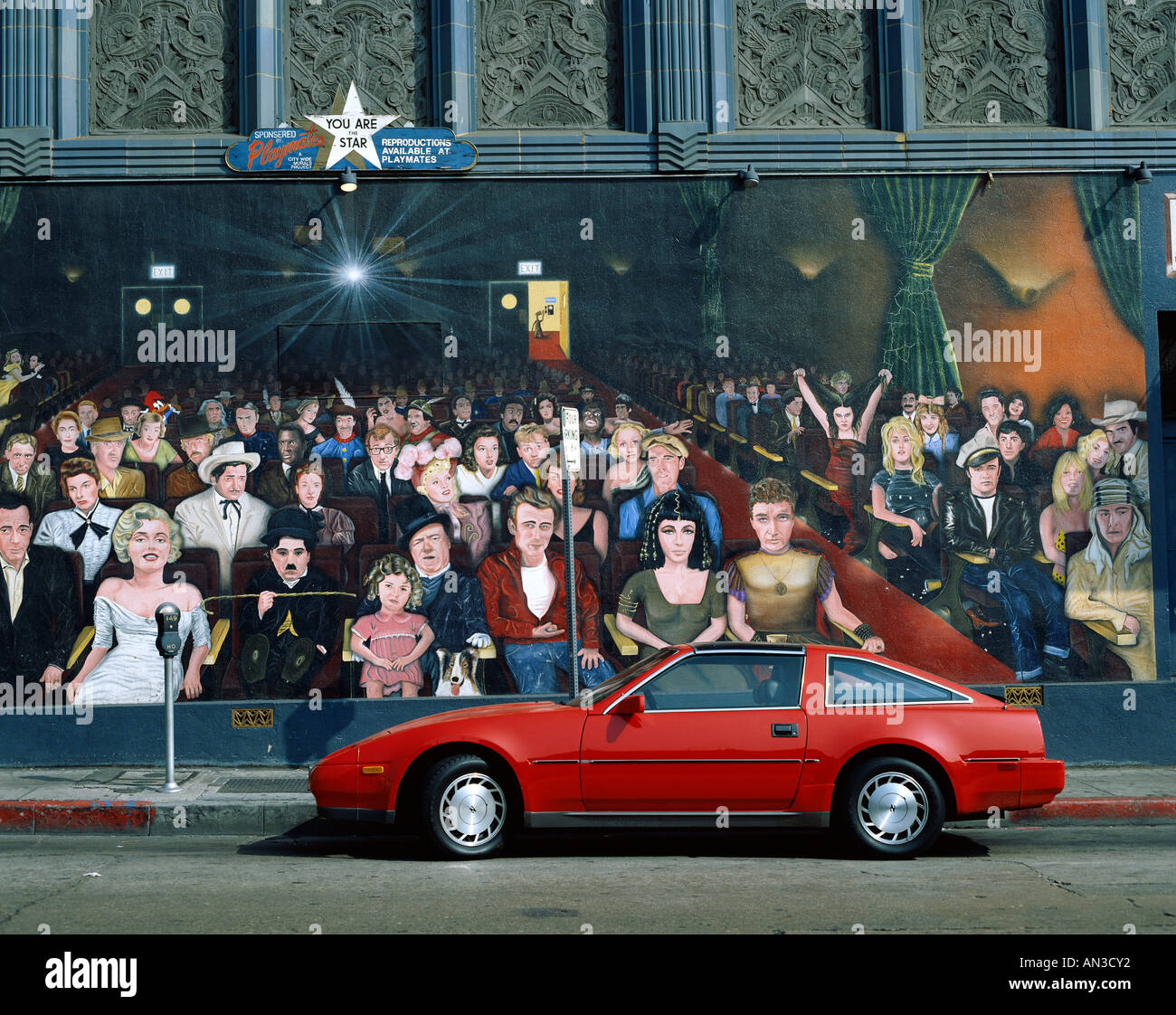 Hollywood / Mural of Hollywood Actors, Los Angeles, California, USA ...