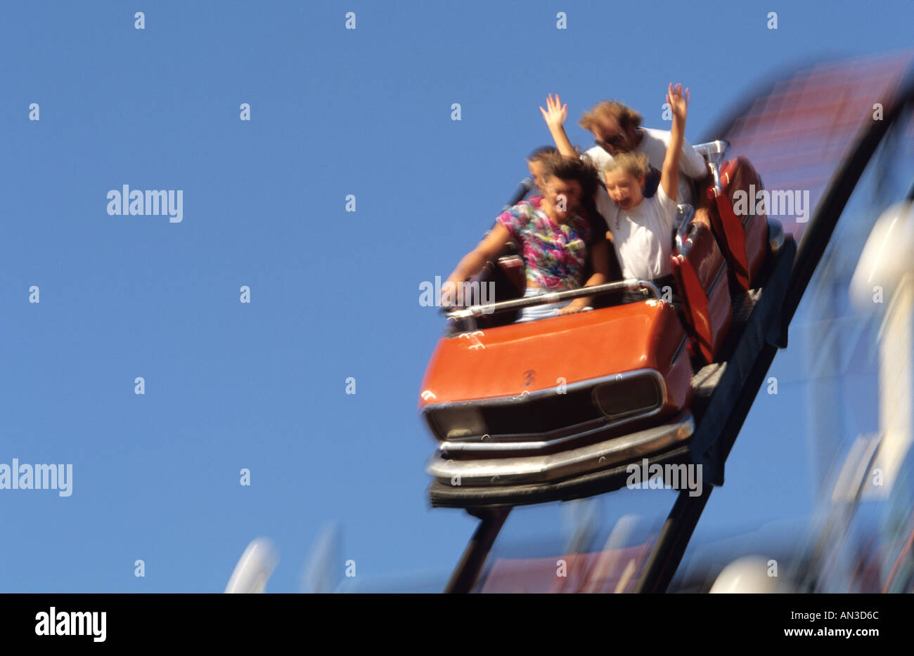 Roller coaster at county fair USA Stock Photo - Alamy