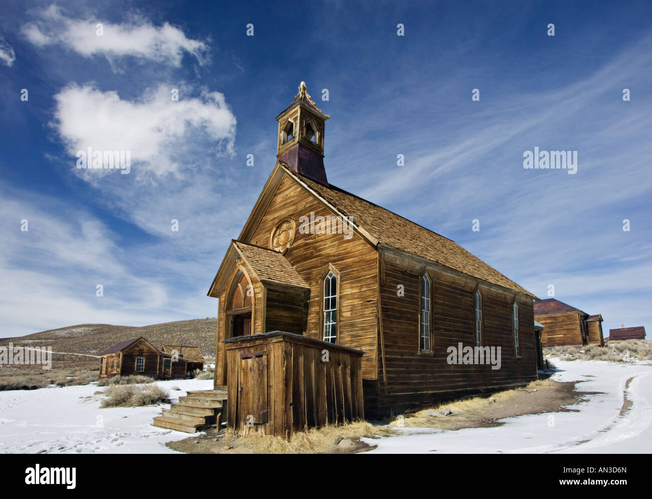 Old church in Bodie Ghost Town Bodie State Park Stock Photo - Alamy