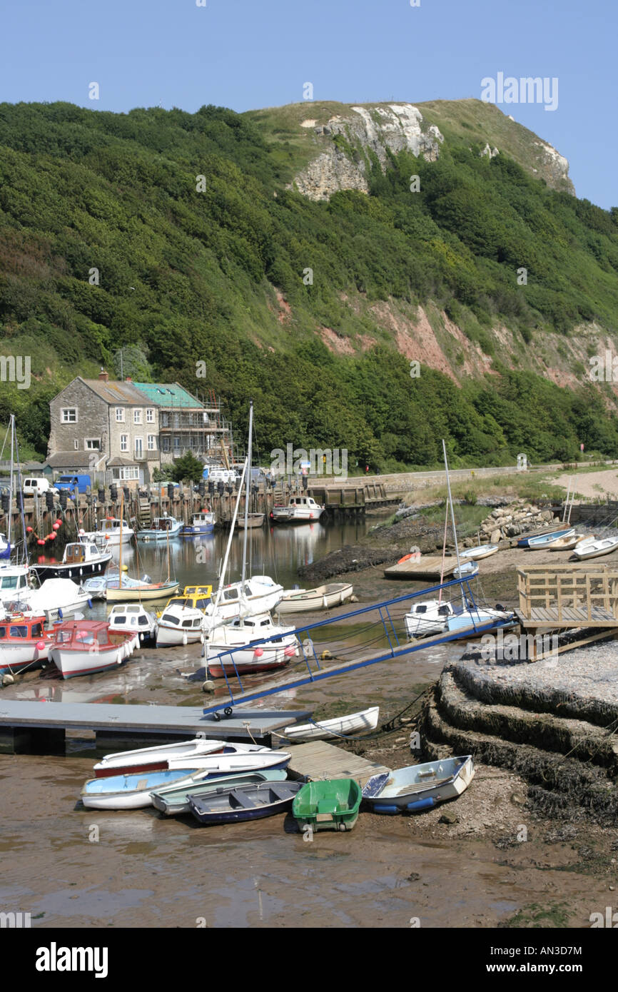 axmouth harbour boats south of axmouth village south devon england uk ...