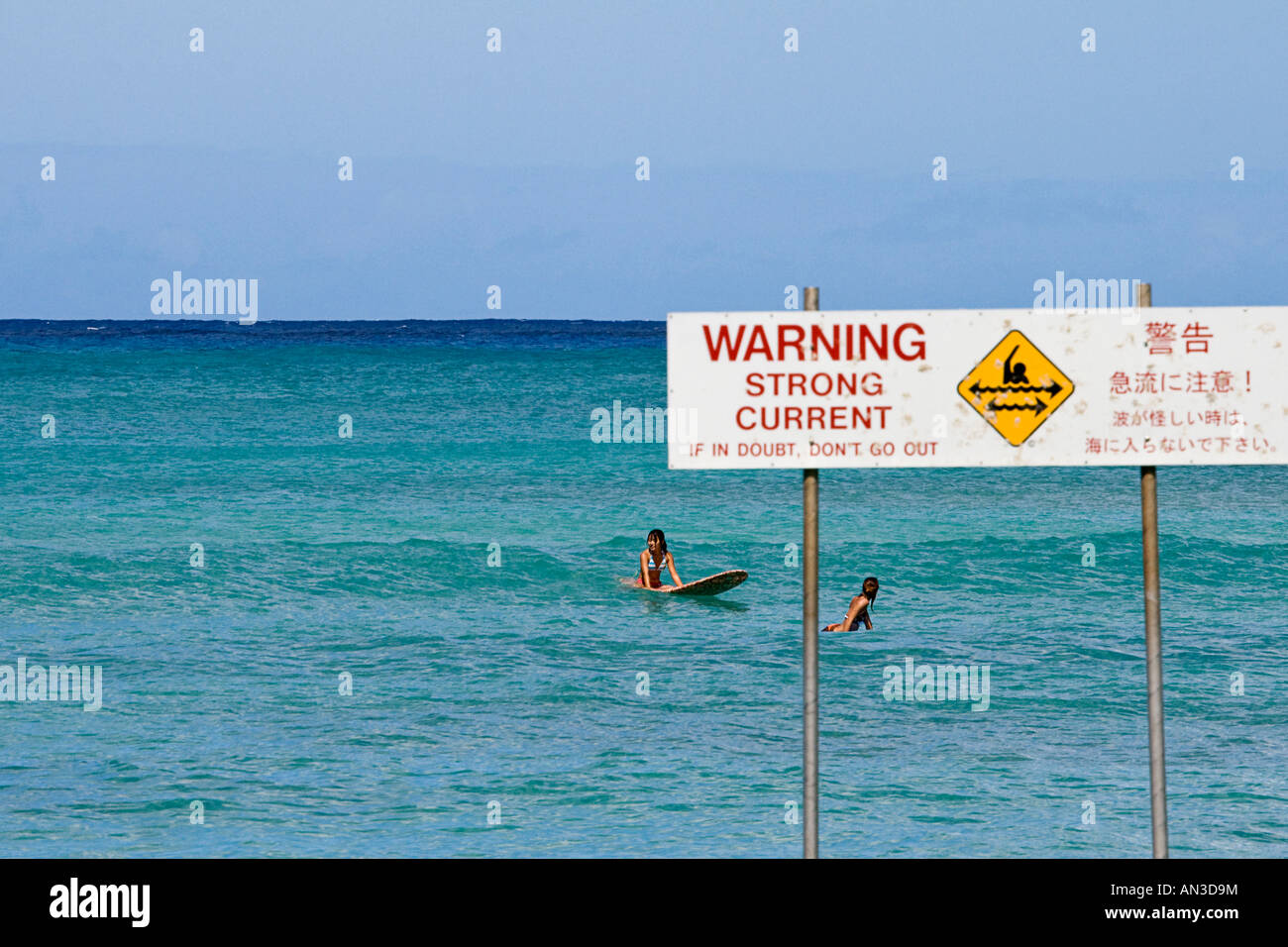 Sign warning strong current hi-res stock photography and images - Alamy