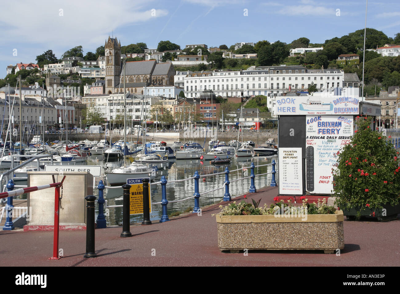 town of torquay south devon harbour town centre pleasure boats yachts ...