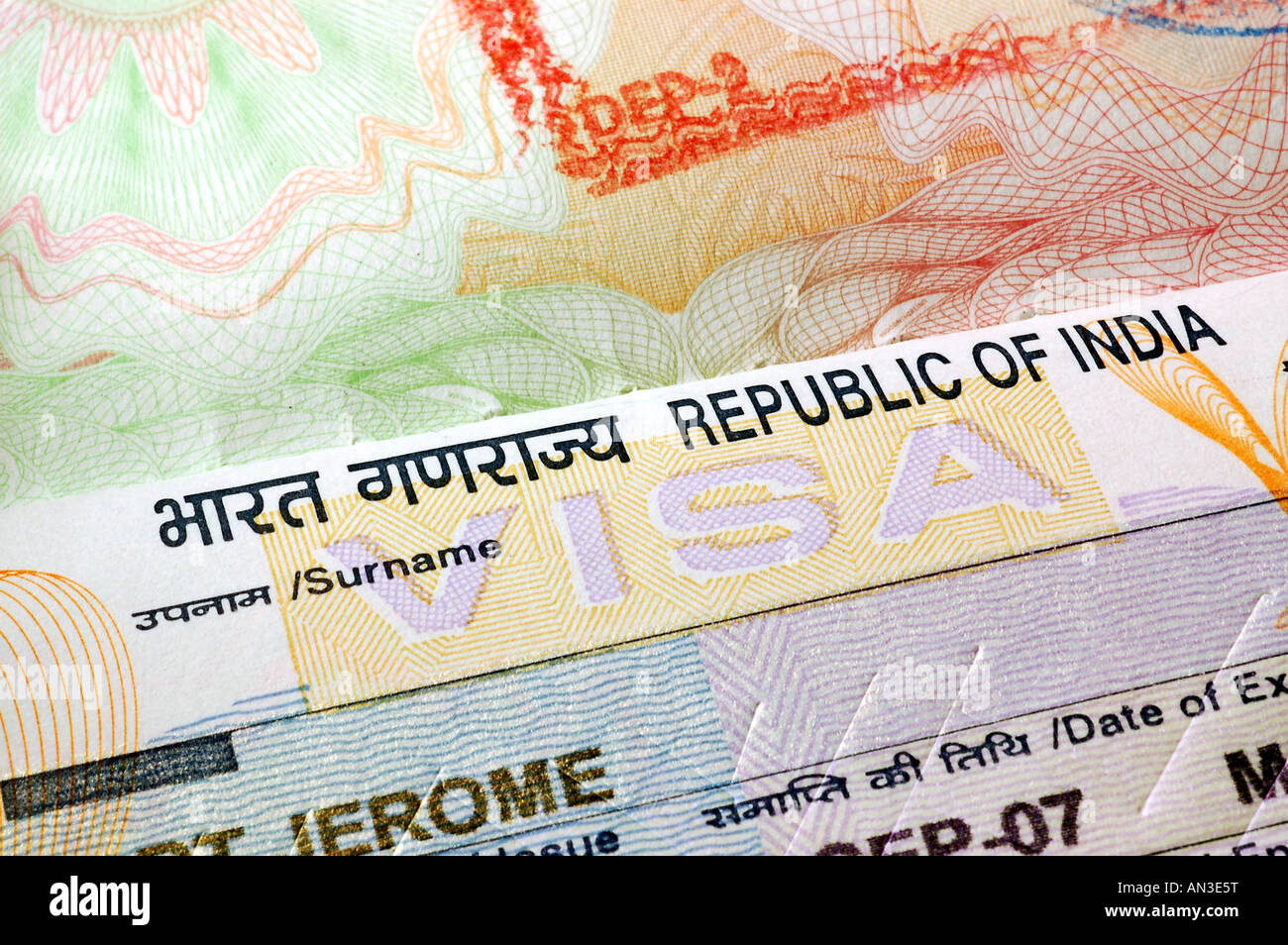 Visa travel india in hi-res stock photography and images - Alamy