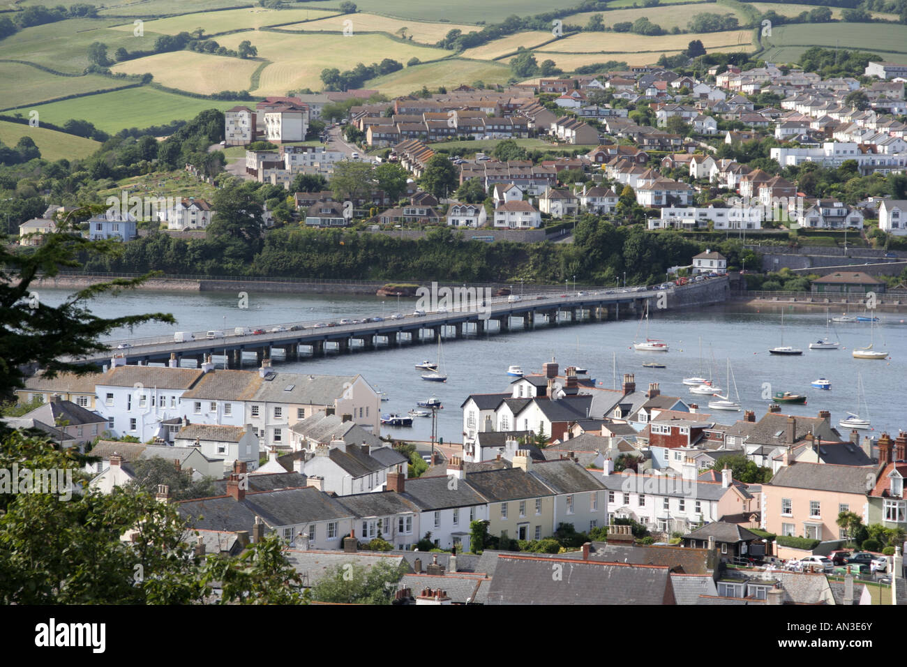 teignmouth estuary multi span bridge south devon england west country ...