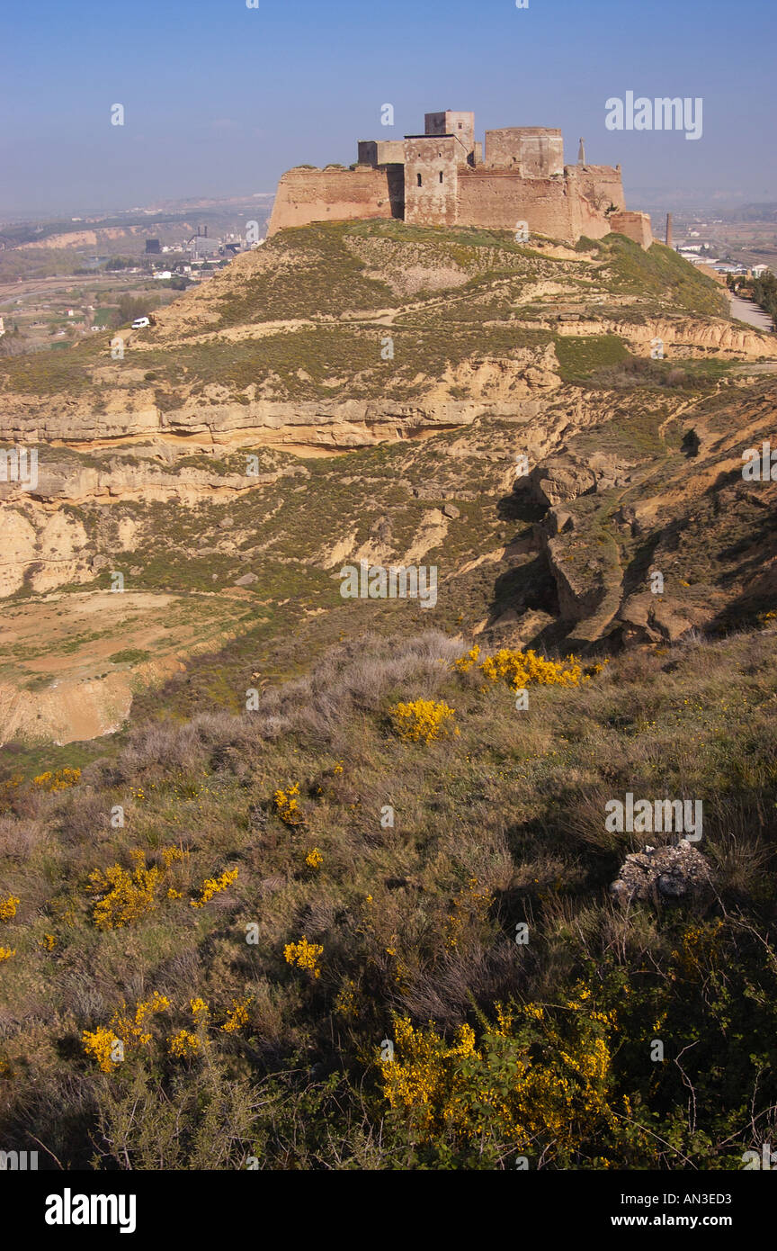 Spain Huesca templar castle of Monzon Stock Photo - Alamy