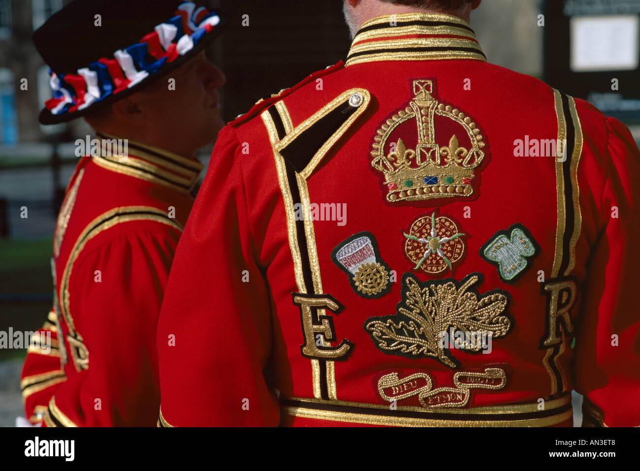 Beefeater costume detail london england hi-res stock photography and ...