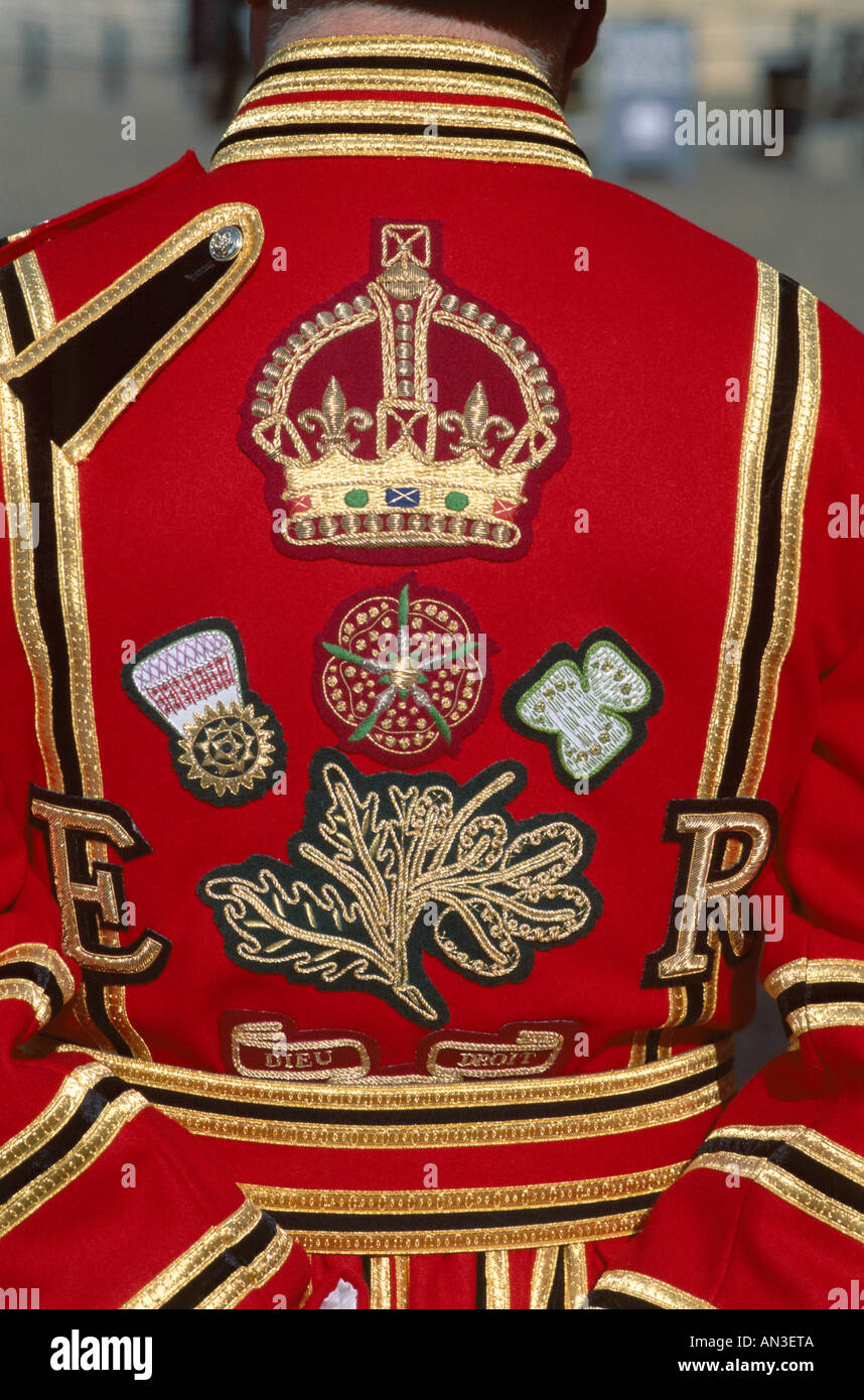 Beefeater costume detail london england hi-res stock photography and ...