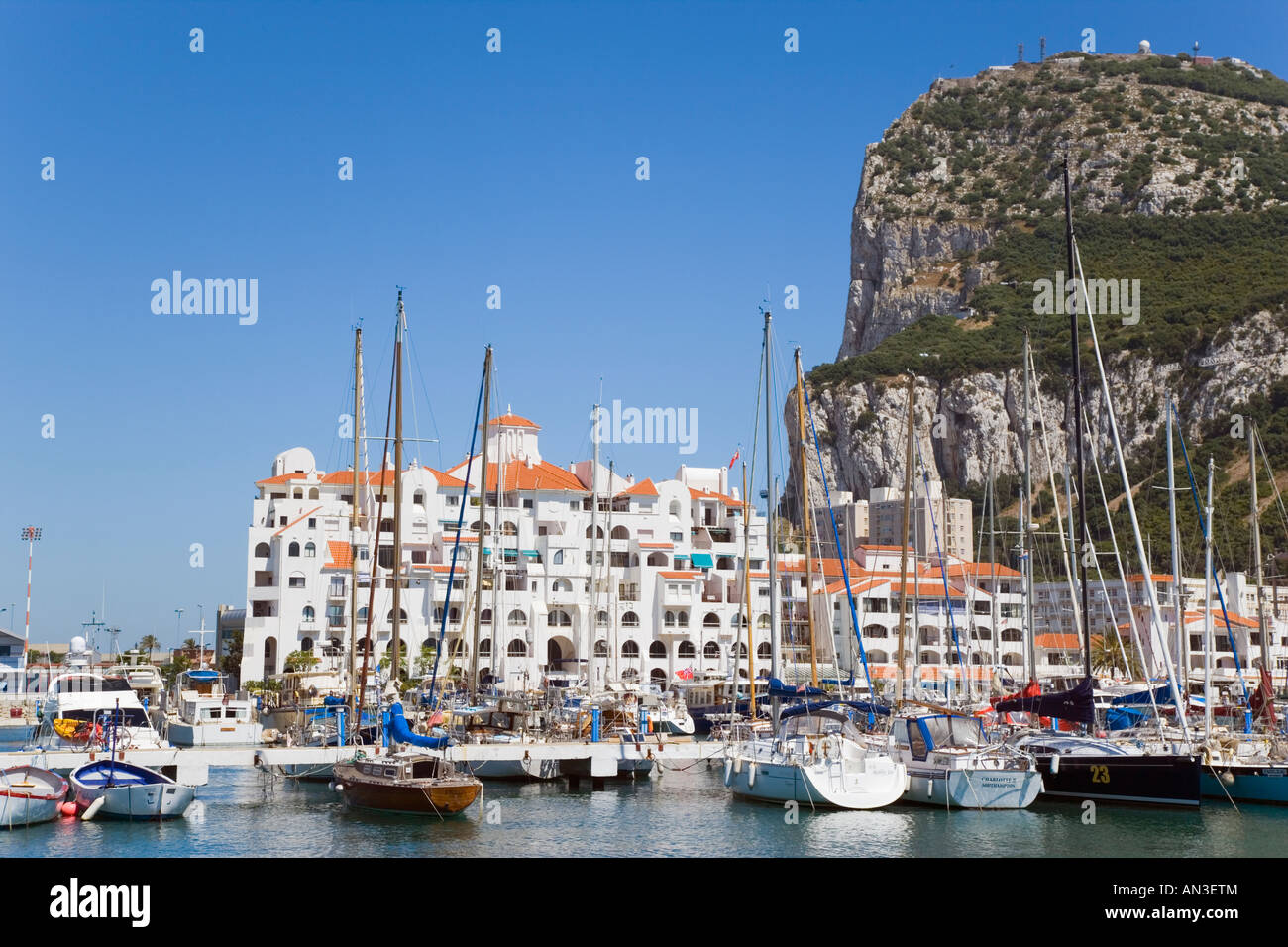Gibraltar Marina Bay Stock Photo - Alamy