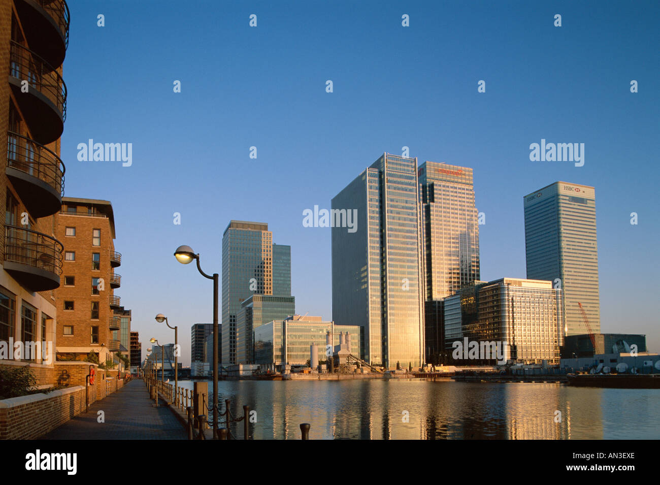 Docklands Skyline, London, England Stock Photo - Alamy