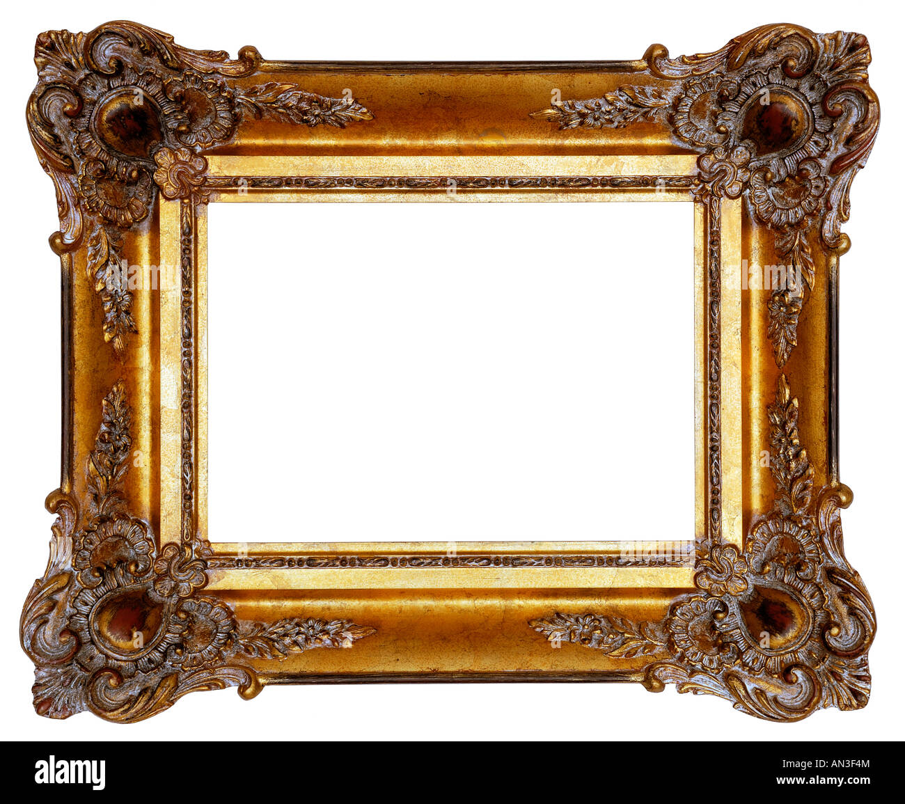 Gold square picture frame Stock Photo - Alamy