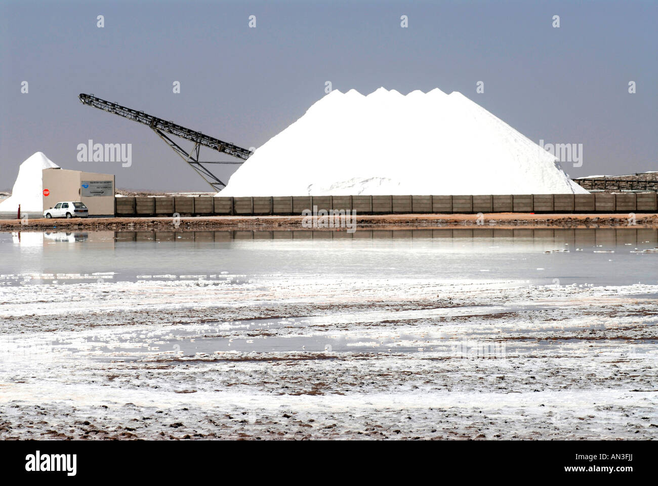 Salt works Walvis Bay Namibia Stock Photo - Alamy