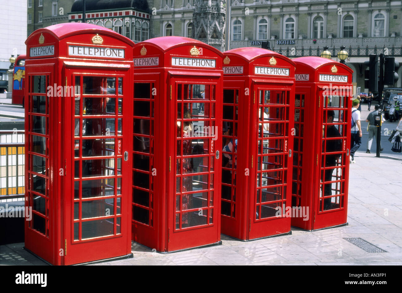 Red Telephone Booths / Telephine Boxes, London, England Stock Photo - Alamy