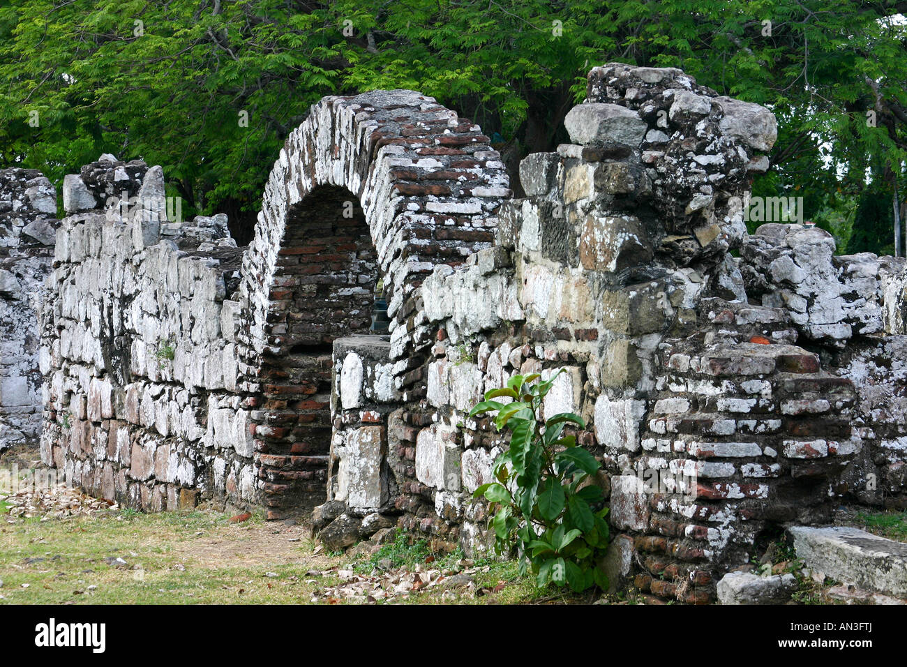 Ruins of Old Panama or Panama Viejo at Panama City It is a UNESCO World ...