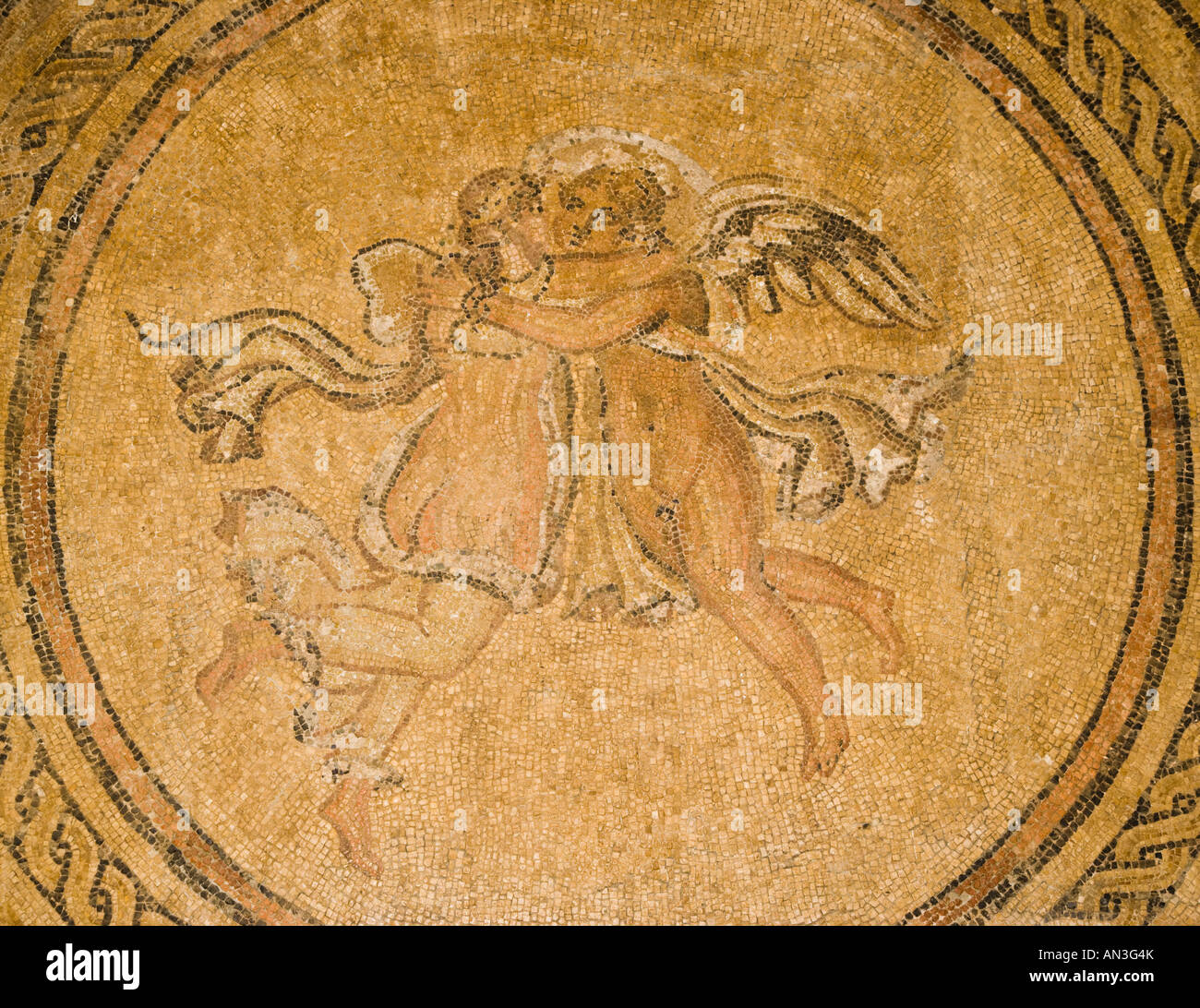 Cordoba Spain 3rd to 4th century AD Roman mosaic of Eros and Psyche ...