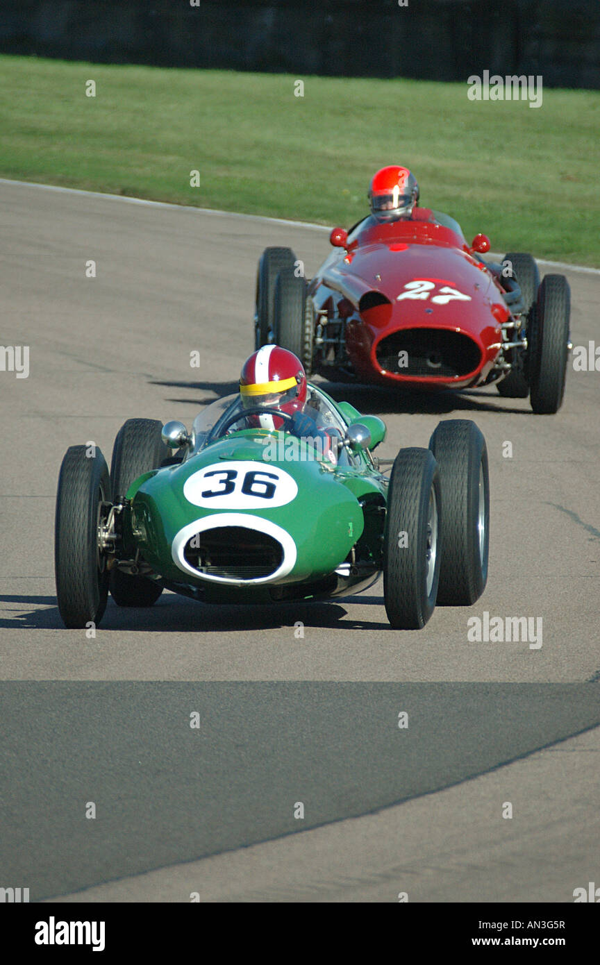 Maserati 250F 1956 Racing at Goodwood Sussex England UK Stock Photo - Alamy