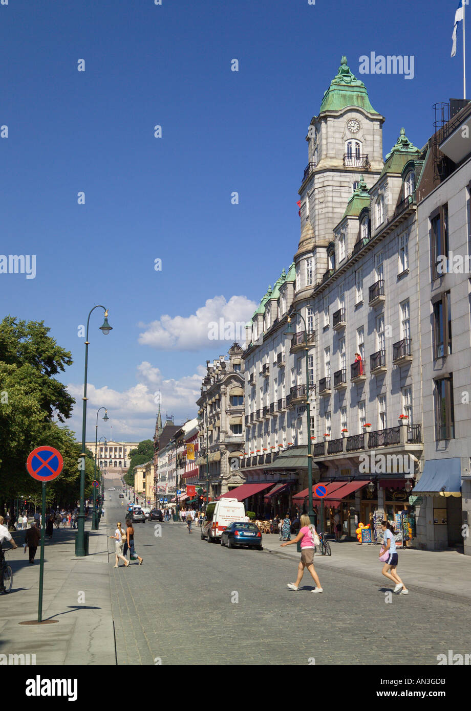 Karl Johans Gate Oslo Norway Stock Photo - Alamy