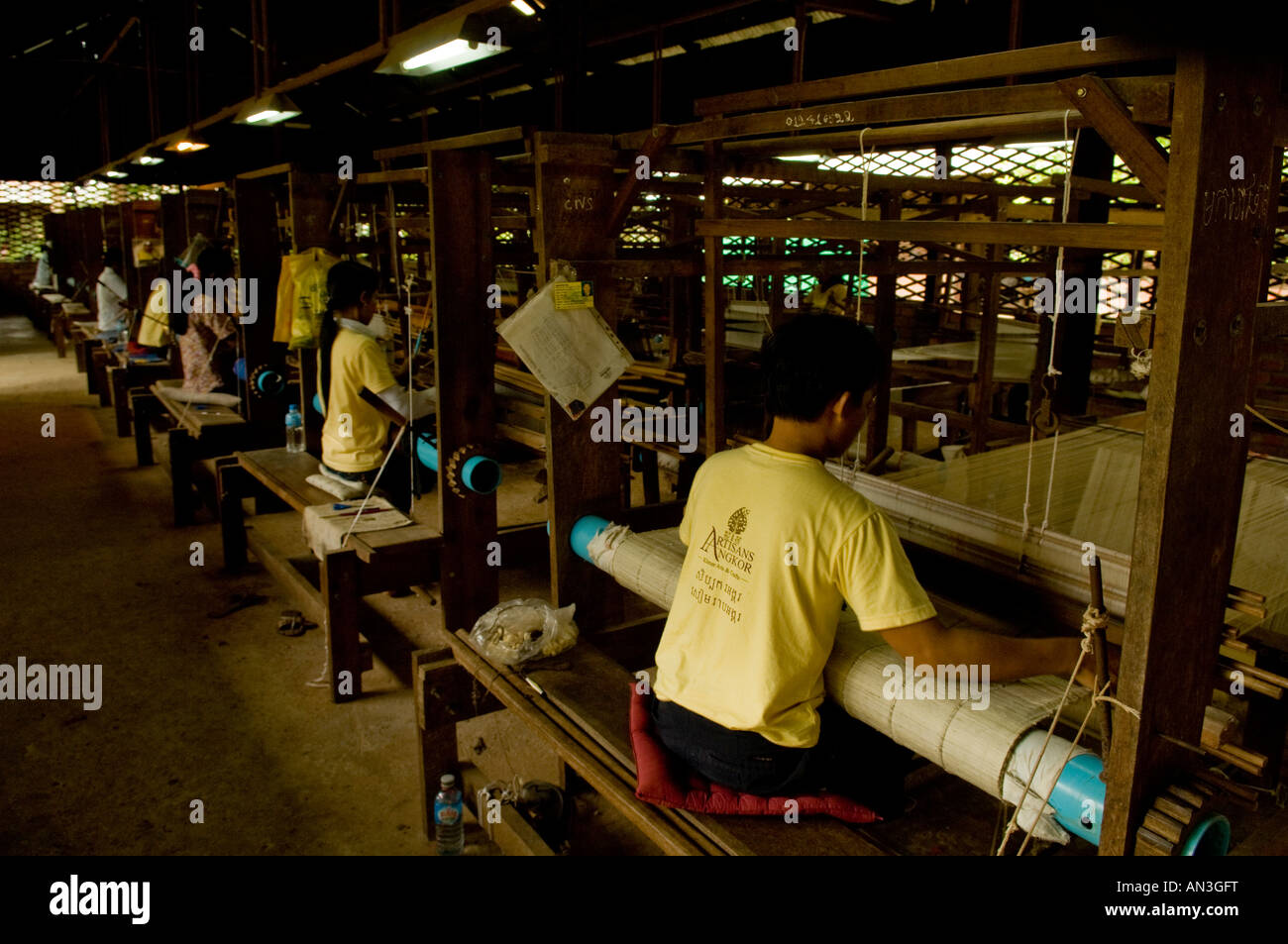 Silk factory in Siem Reap, Cambodia Stock Photo - Alamy