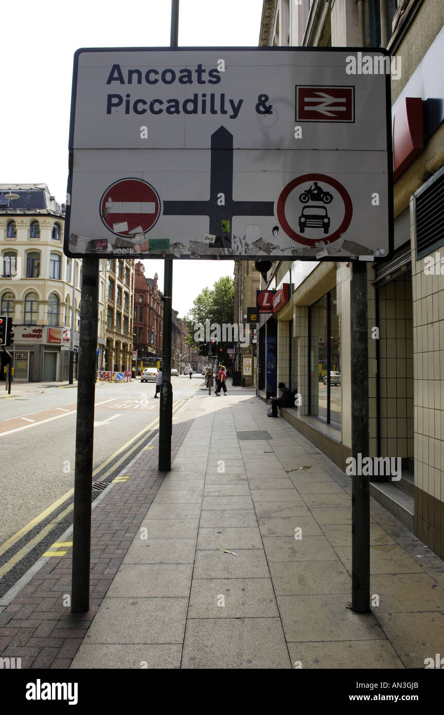ancoats piccadilly manchester road sign manc north northern mancunian ...