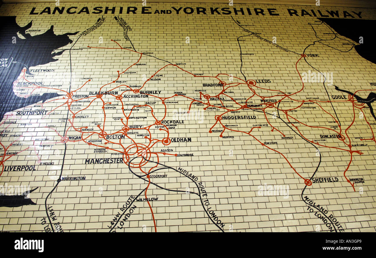 Manchester railway map hi-res stock photography and images - Alamy