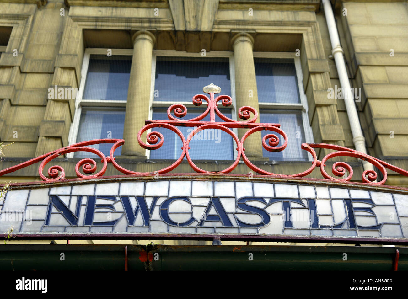 newcastle victoria railway station old fashioned trains sign details ...