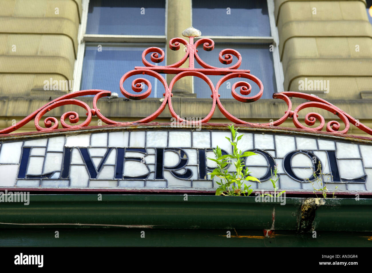 Liverpool victoria railway station old fashioned trains sign details ...