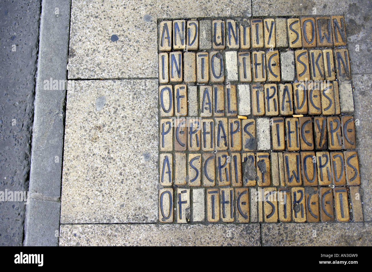 tiles floor pavement poetry words literature street art arty modern ...