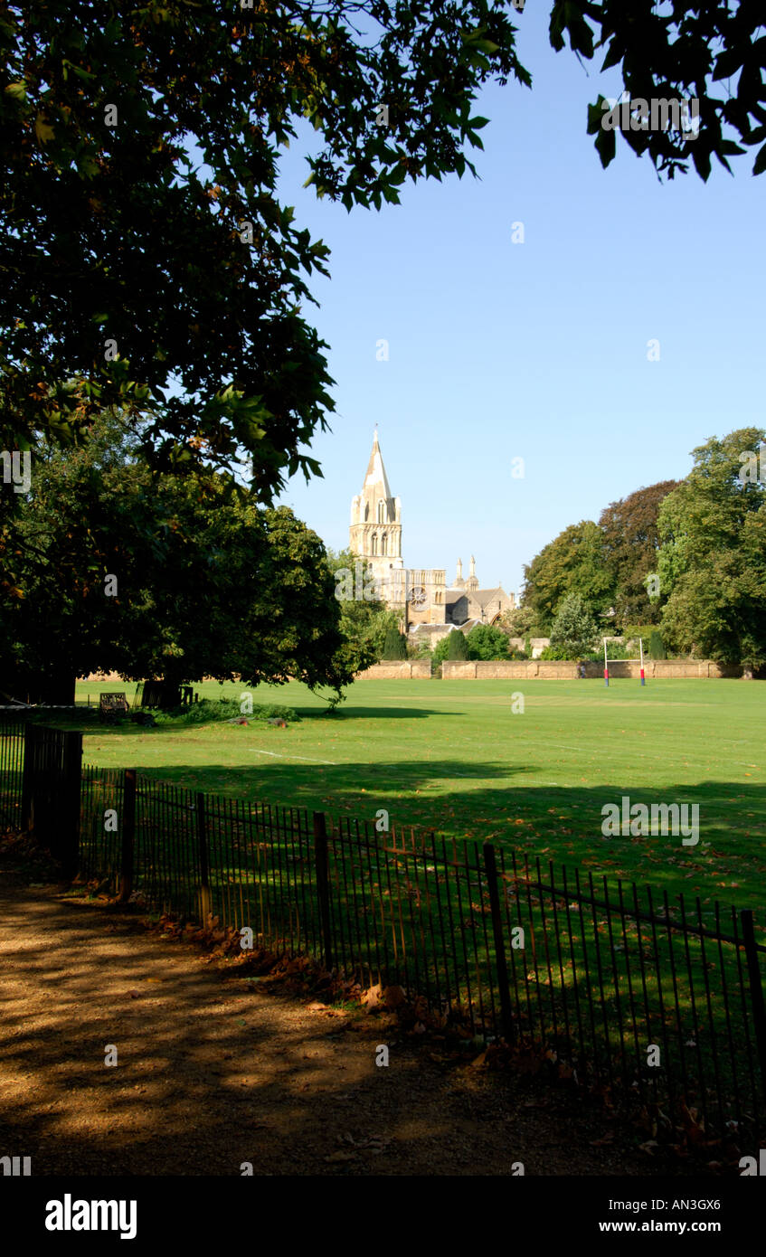 Wolsey Tower and Christ Church College from The Broad Walk Stock Photo ...