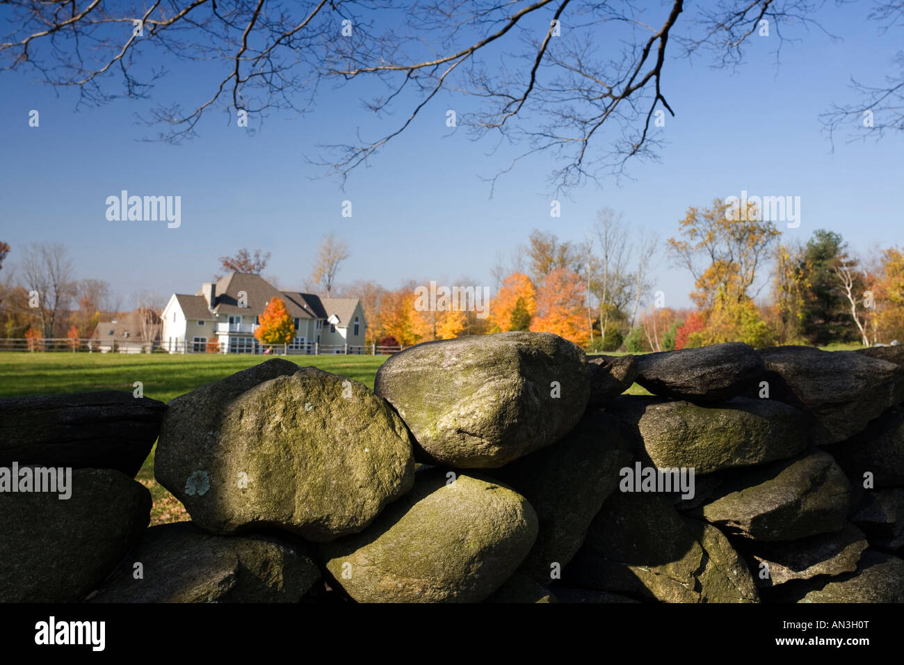 Fall scenic in Connecticut, USA Stock Photo - Alamy
