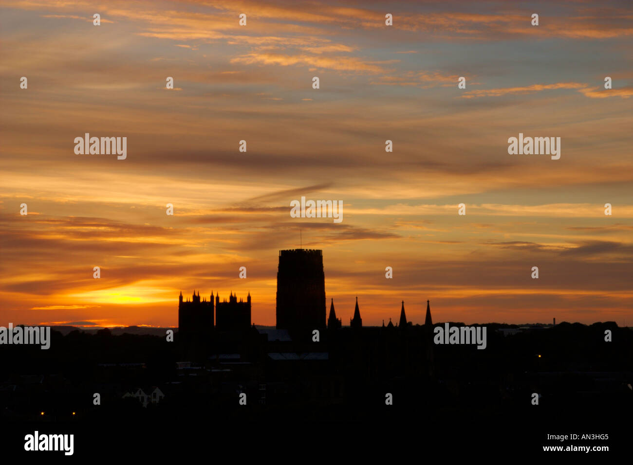 Durham Cathedral at Sunset UK Stock Photo - Alamy
